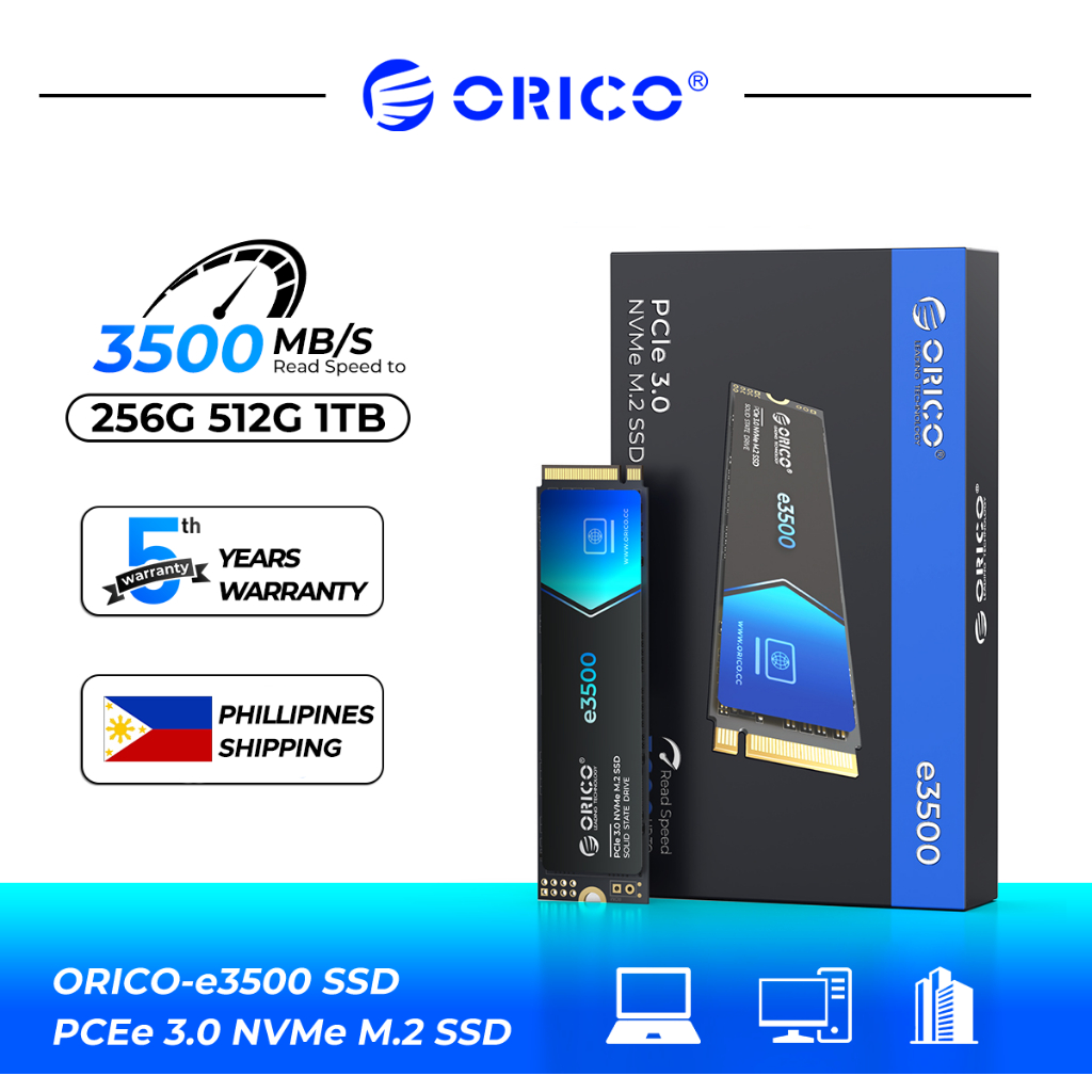 ORICO E3500 PCIe 3.0 M.2 2280 NVME SSD 3500MB/s 256GB 512GB 1TB for Creators Work（ORICO-E3500 ...