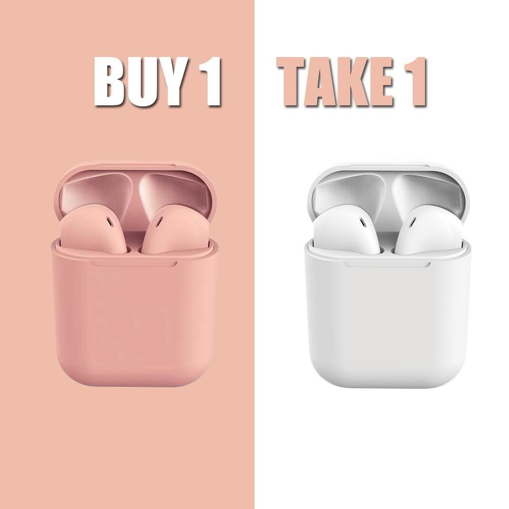 MUHUO BUY 1 GET 1 TWS Bluetooth Earphone i12 inPod Touch Earphones Key ...