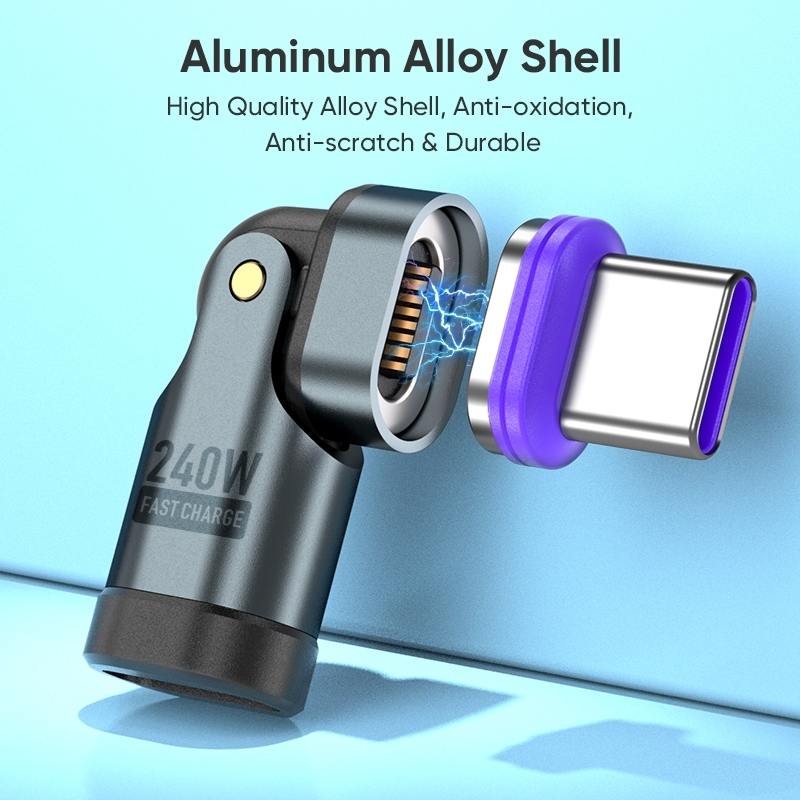 New 240W Magnetic Type-C PD Adapter, 5A Fast Charge 180° Bend, Only ...