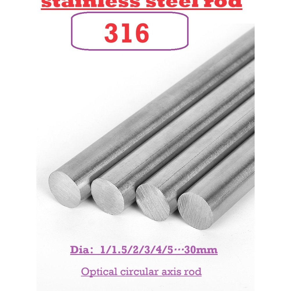 304 Stainless Steel Rod Solid Smooth Round Shaft Rod Solid Round Steel ...