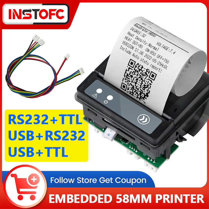 58mm Embedded Thermal Printer (USB+RS232+TTL) POS Receipt Printer ...