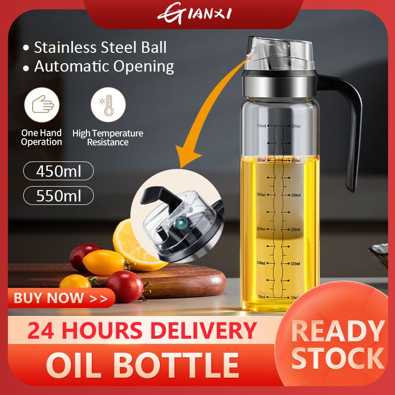 GIANXI Oil Bottle Auto Open Oil Bottle Borosilicate Glass Oil Bottle ...