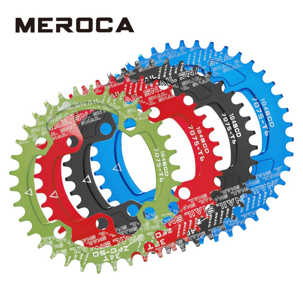MEROCA Bicycle Chainring 104Bcd Round Narrow Wide Mtb Bike 32T 34T 36T 38T 40T 42T Chain ring ...