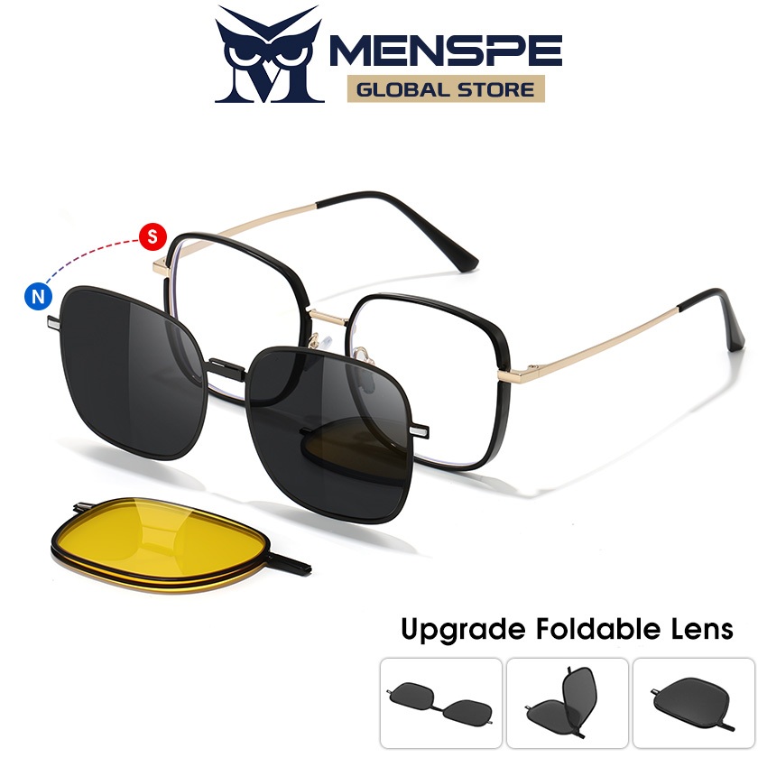 MENSPE Men Polarized 3 In 1 Sunglasses Night Vision Eyewear Upgraded ...