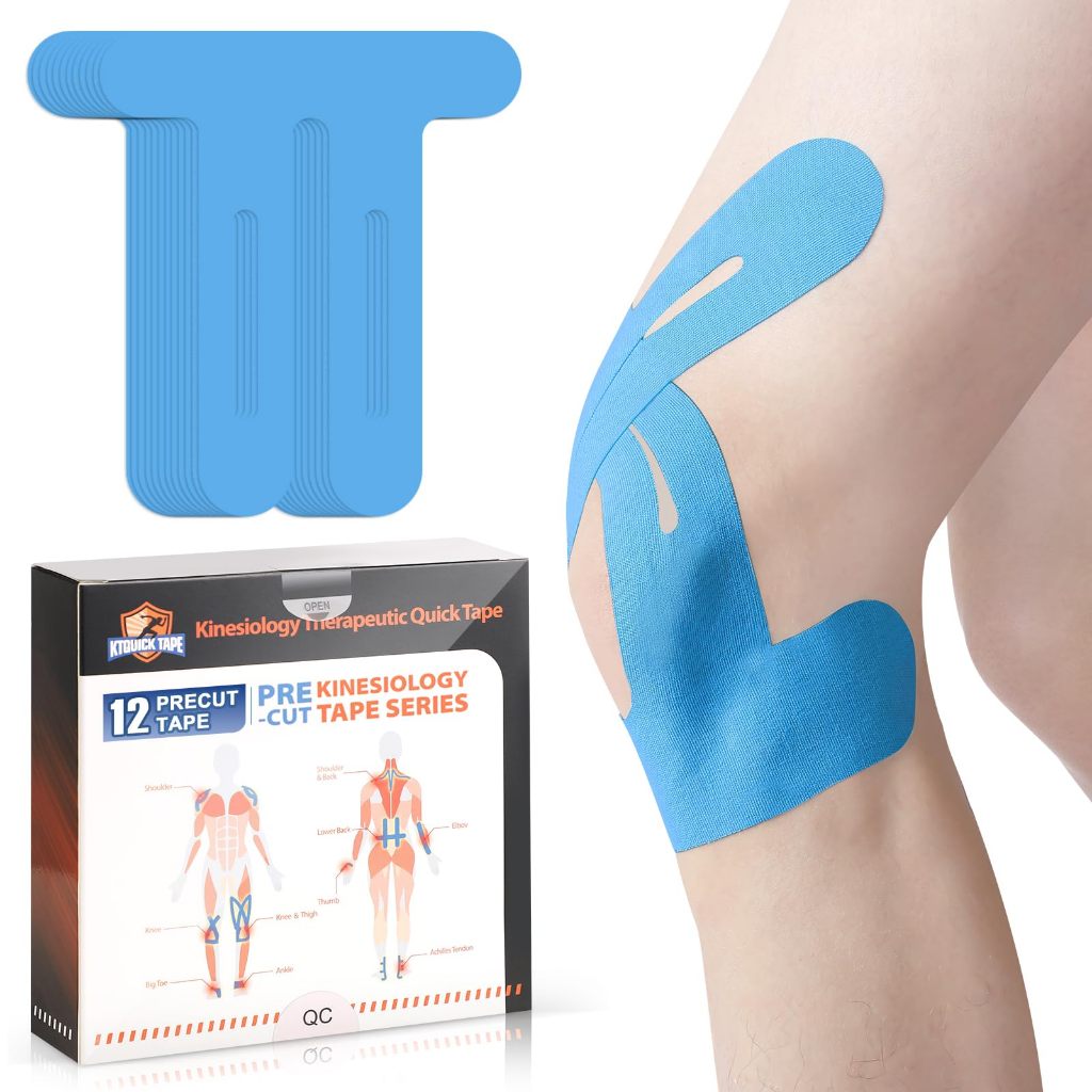 NEENCA 10Pcs Pre-Cut Kinesiology Tape for Knee,Waterproof & Elastic ...