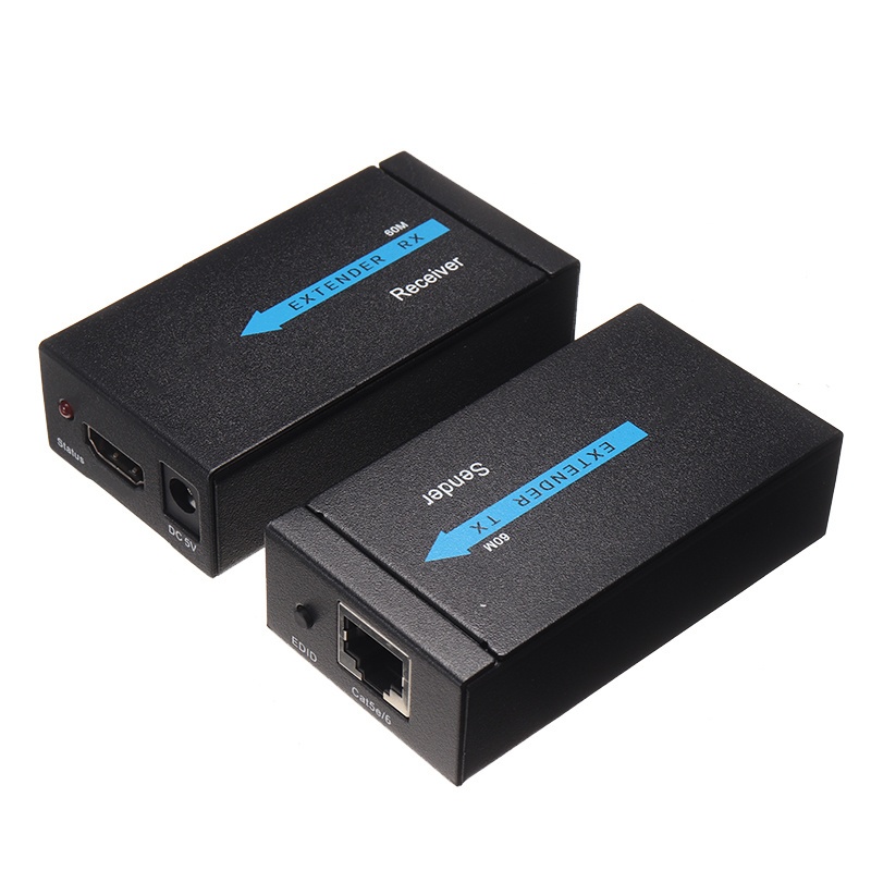 HDMI Extender RJ45 1080P 60 meters HDMI Extender Kit Over Ethernet Cat6 ...
