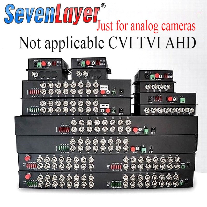 Analog BNC Video to Fiber Optic Converter Transmitter Receiver for CCTV ...