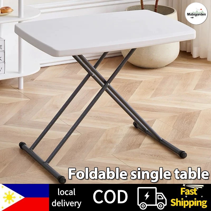 Portable Foldable Table Adjustable Height Side Table Durable Folding ...