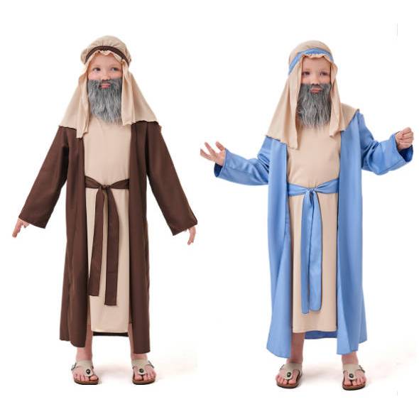 3 PCS Saint Joseph Costume Kids Biblical Costume Outfit Shepherd Boys ...