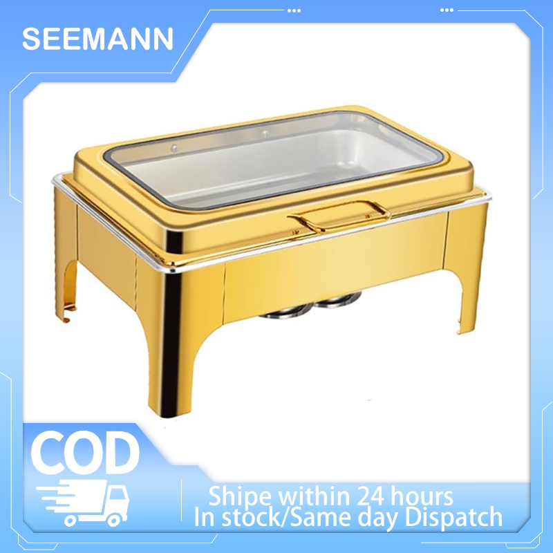 10QT Chafing Dish Buffet Set Rectangular Chafing Dishes for Buffet with ...