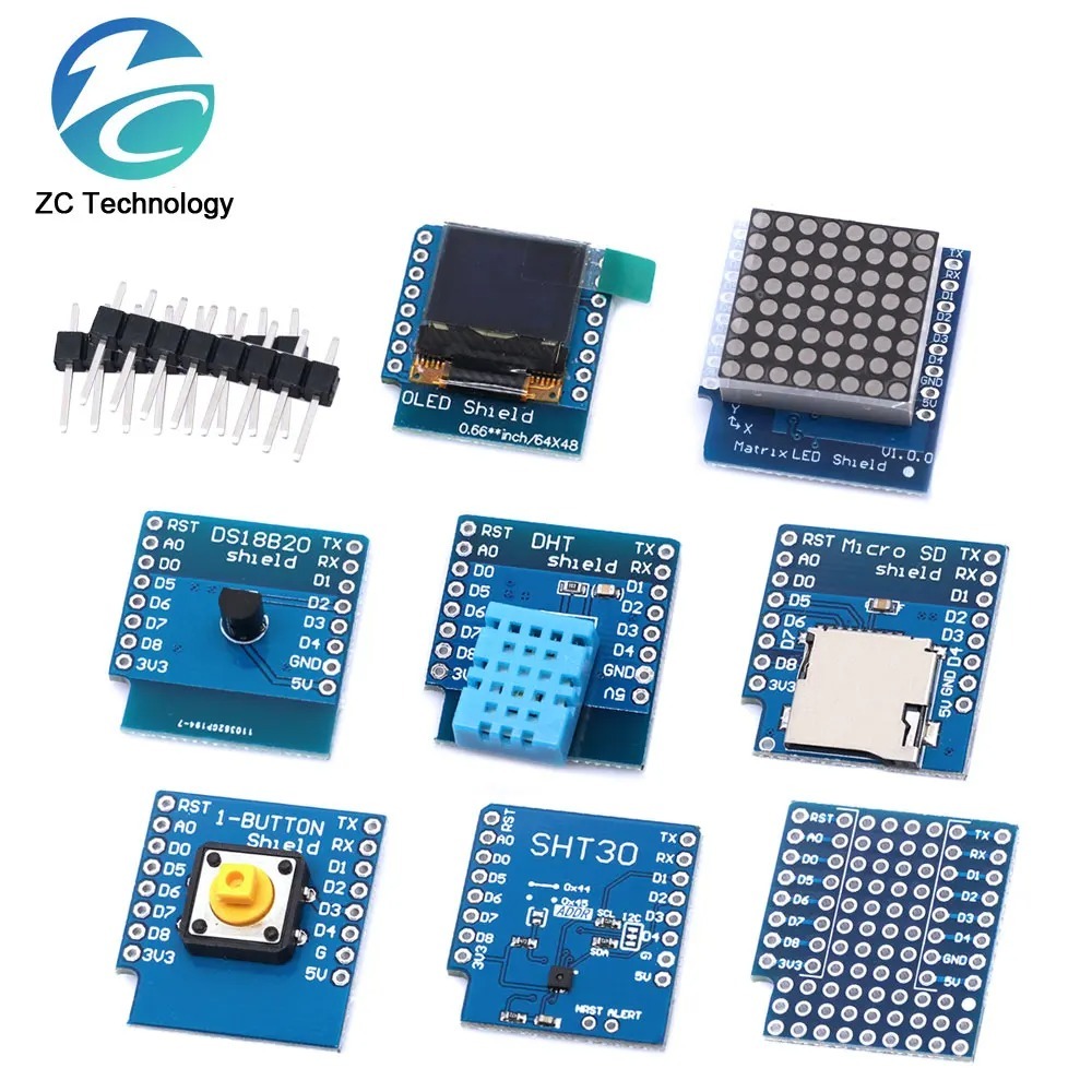ESP8266 D1 Mini Pro WiFi Development Board NodeMcu DHT11 OLED SHT30 ...