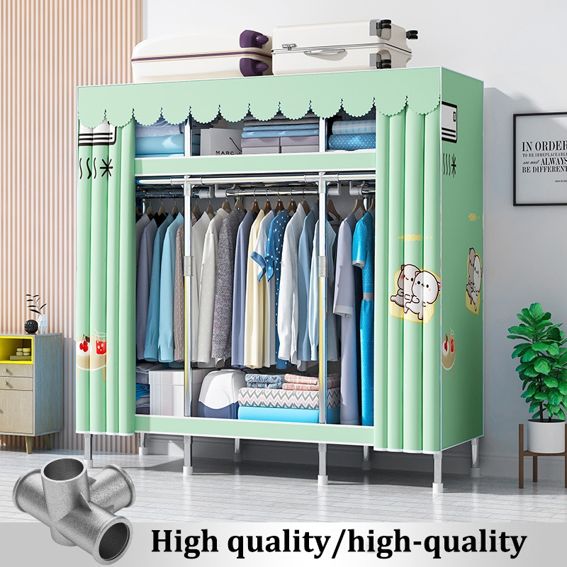 [ 20MM ] Steel Tube Simple Wardrobe Multi-functional closet almari baju ...