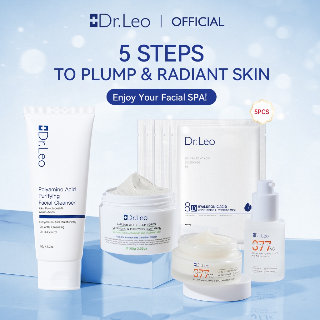 Dr.Leo Whitening 5pcs SET High -efficiency Whitening set Symwhite 377 Dark Spot Moisturizer ...