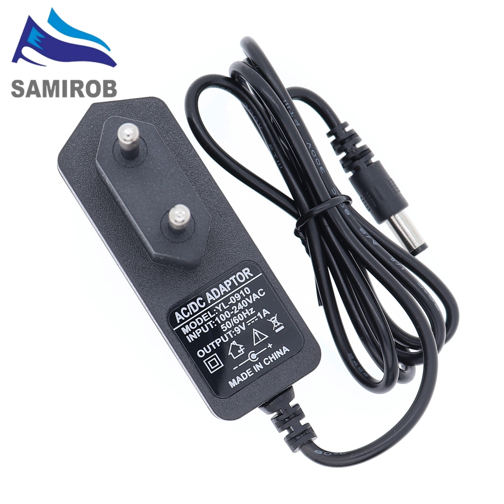 AC 100V-240V Converter Adapter DC 9V 1A Power Supply DC 5.5mm x 2.1mm ...