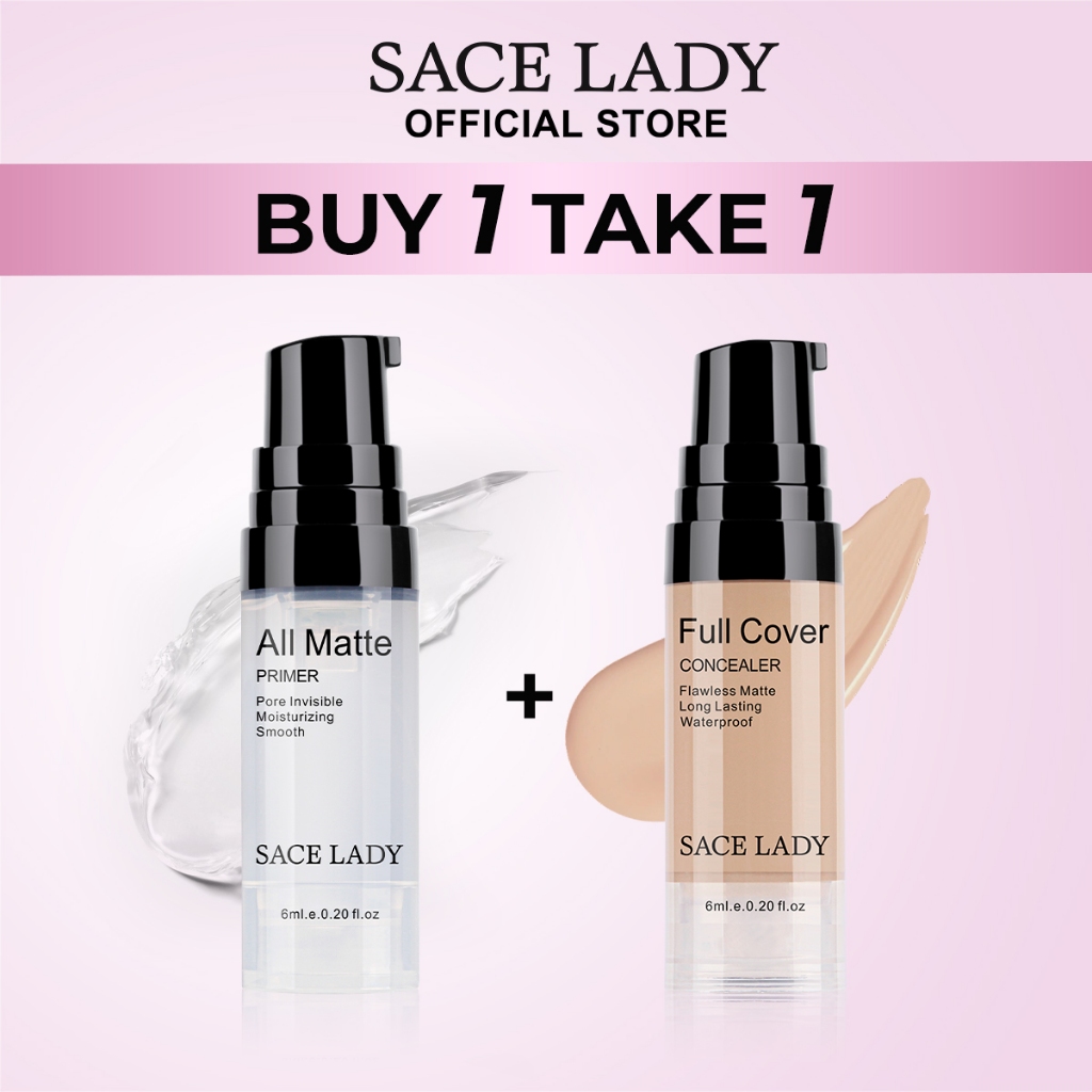 SACE LADY Liquid Concealer Full Cover + Face Makeup Primer Beauty ...
