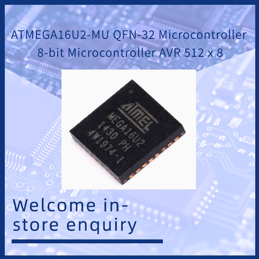 ATMEGA16U2 ATMEGA16U2-MU QFN-32 Microcontroller 8-bit Microcontroller AVR 512 x 8 | Shopee ...