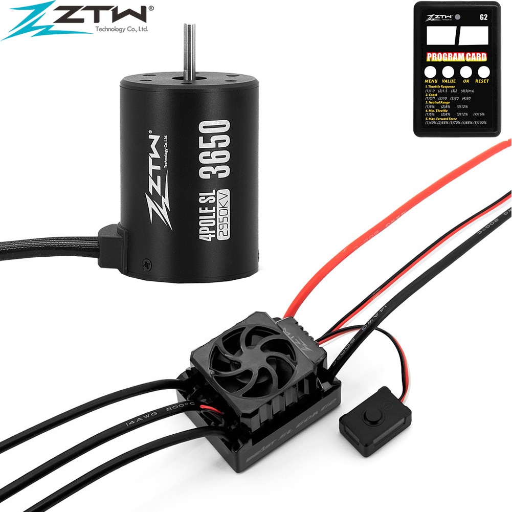ZTW 32-Bit Beast SL 50A/60A ESC G2 Waterproof 2-3S 6V/3A BEC Brushless ...