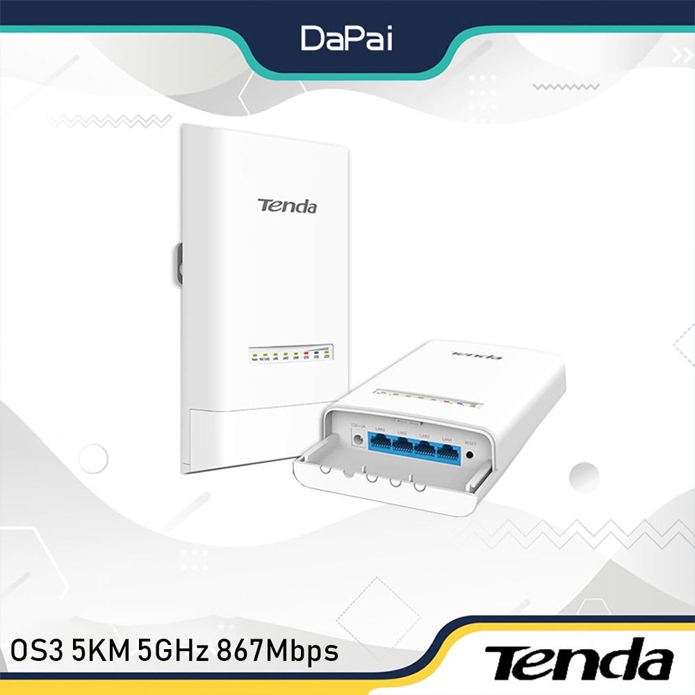 Tenda OS3 5KM 5GHz 867Mbps Outdoor CPE Wireless WiFi Repeater Extender Router AP Access Point Wi ...