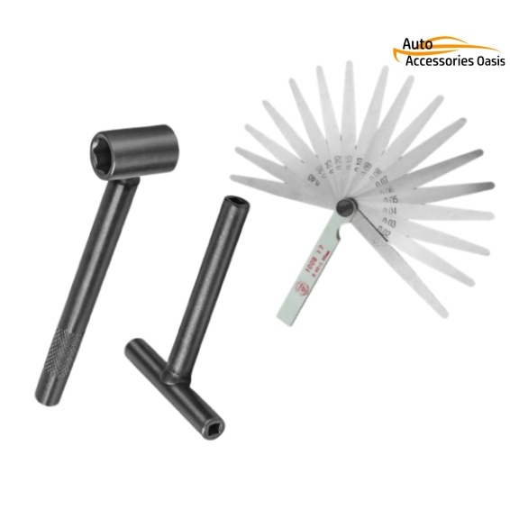 Universal Tune Up Kit Tool Valve Screw Adjusting Wrench Feeler Gauge ...