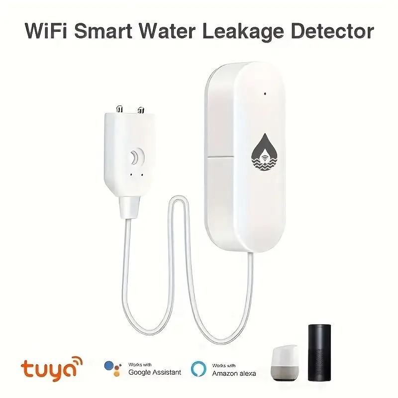 WIFI Tuya Smart Water Leak Sensor Detector Alarm Flood Water Leakage ...