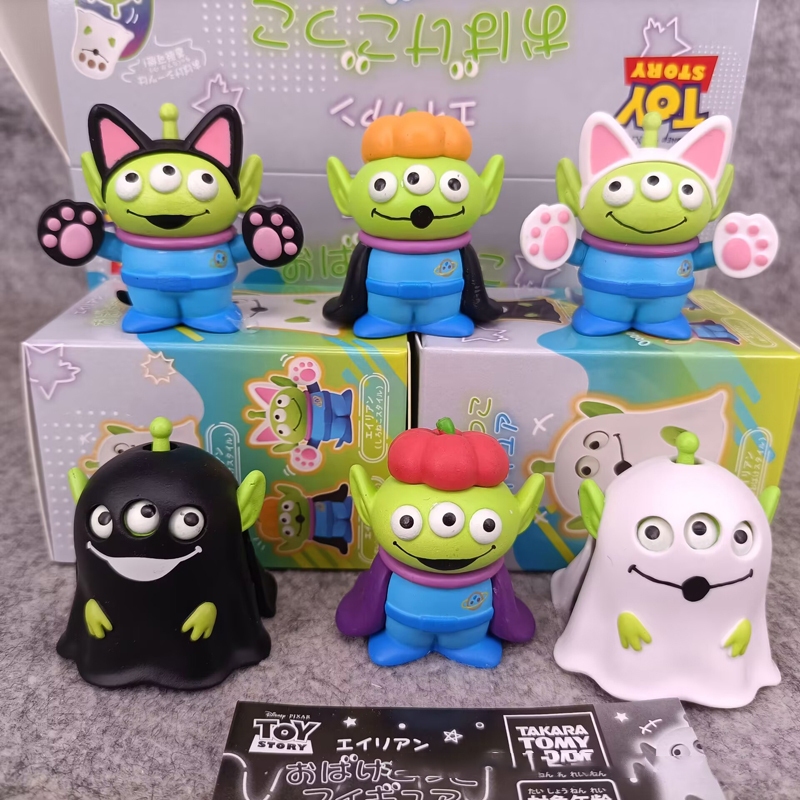 6Pcs/Set 4cm Anime Toy Story Figure Aliens Cat Ghost Pumpkin Head All ...