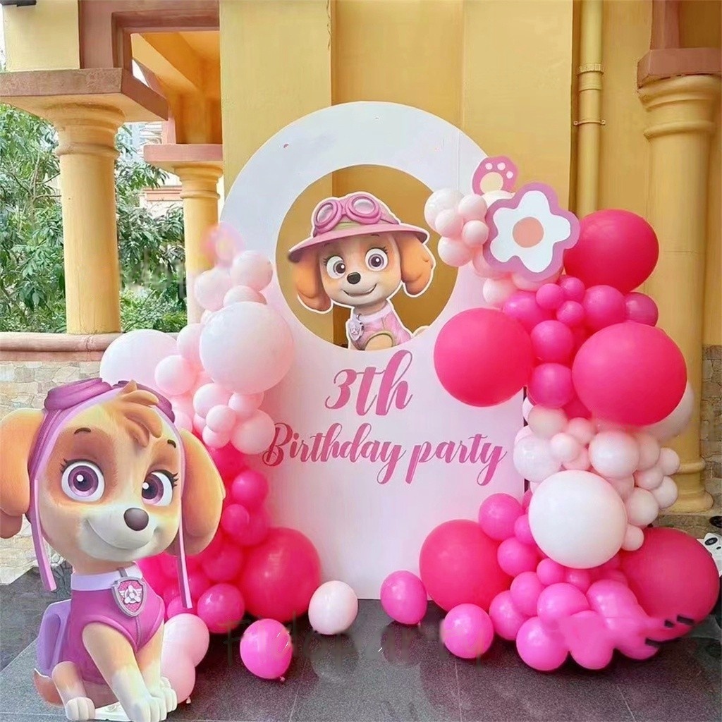 Paw Patrol Theme Balloon Garland Arch Kit Baby Shower Cartoon Skye Dogs Birthday Party ...
