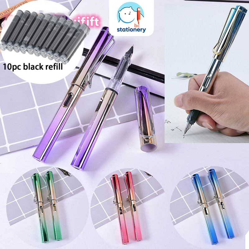 Simple Fountain Pen Replaceable Ink Calligraphy Practice Pen Stationery ...
