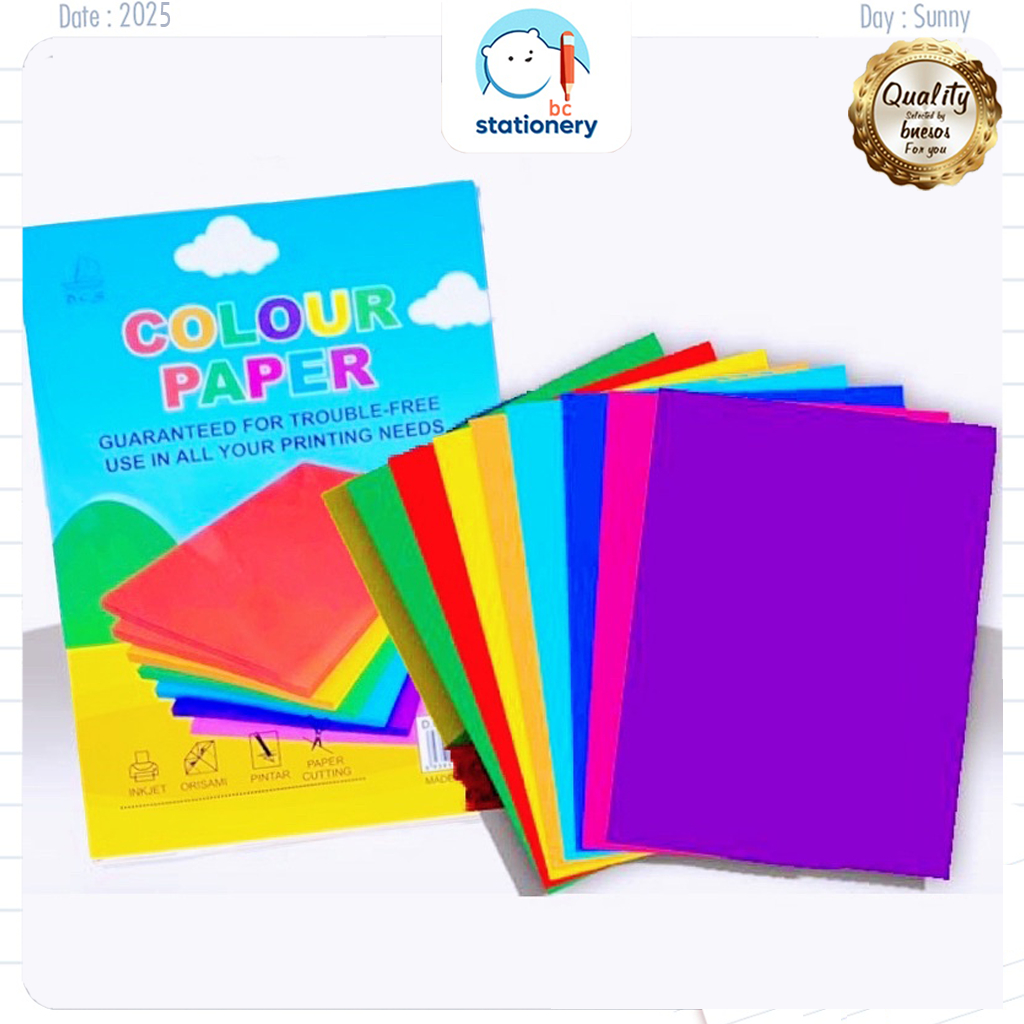 100 Sheets Origami Paper Double Sided Color Colored A4 Copy Paper ...