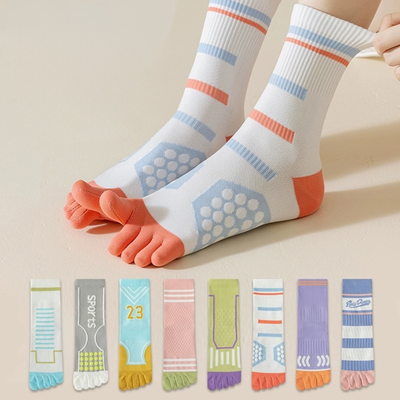 Colorful running socks Professional anti-slip pressure sweat absorption ...