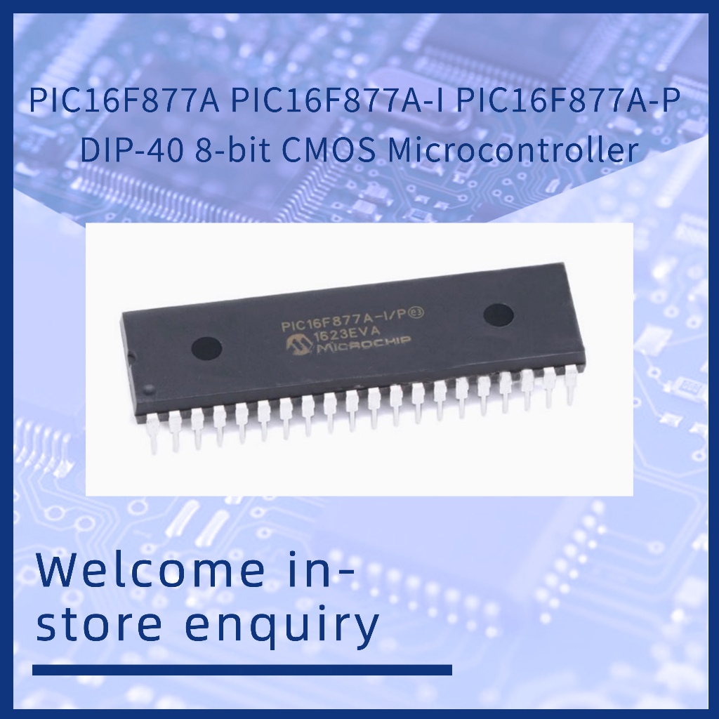 PIC16F877A PIC16F877A-I PIC16F877A-P PIC16F877A-I/P DIP-40 8-bit CMOS Microcontroller | Shopee ...