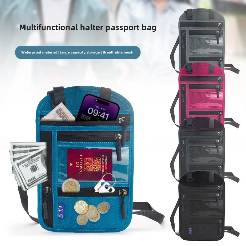 Anti-Theft Travel Pouch Waterproof RFID Travel Phone Passport Wallet ...
