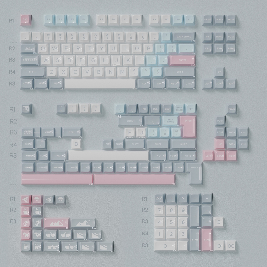 JTK HSA Profile Snow camping ABS keycaps | Shopee Philippines
