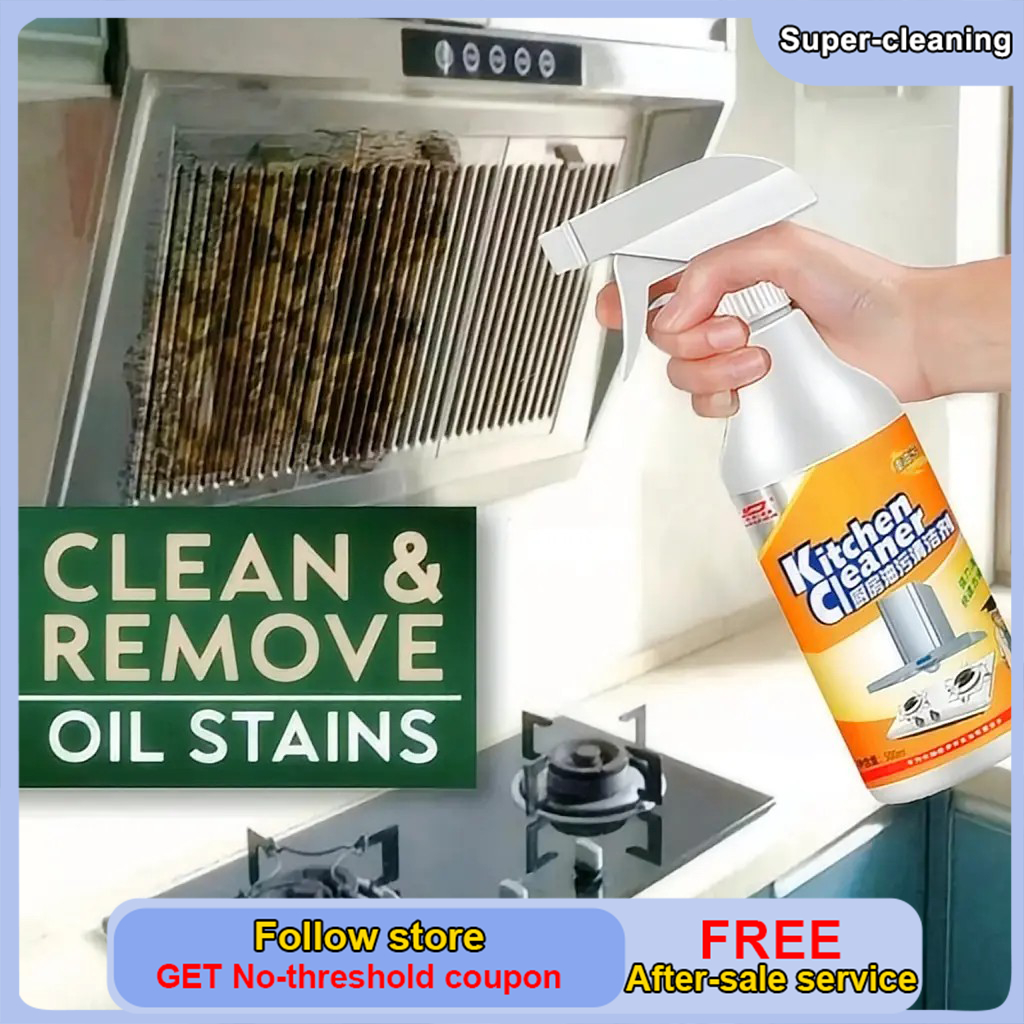 500ML Kitchen Degreaser Cleaner Oil Stain Cleaner Cooktop Heavy Oil ...