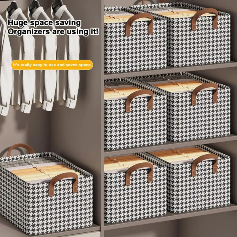 Steel Frame Foldable Clothes Storage Box, Foldable Closet Washable ...