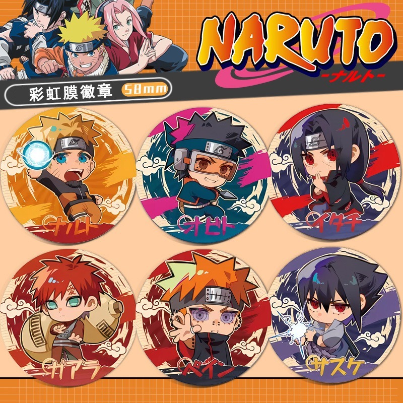 Naruto Shippuden anime Uzumaki Kakashi SASUKE Badge Anime Brooches ...