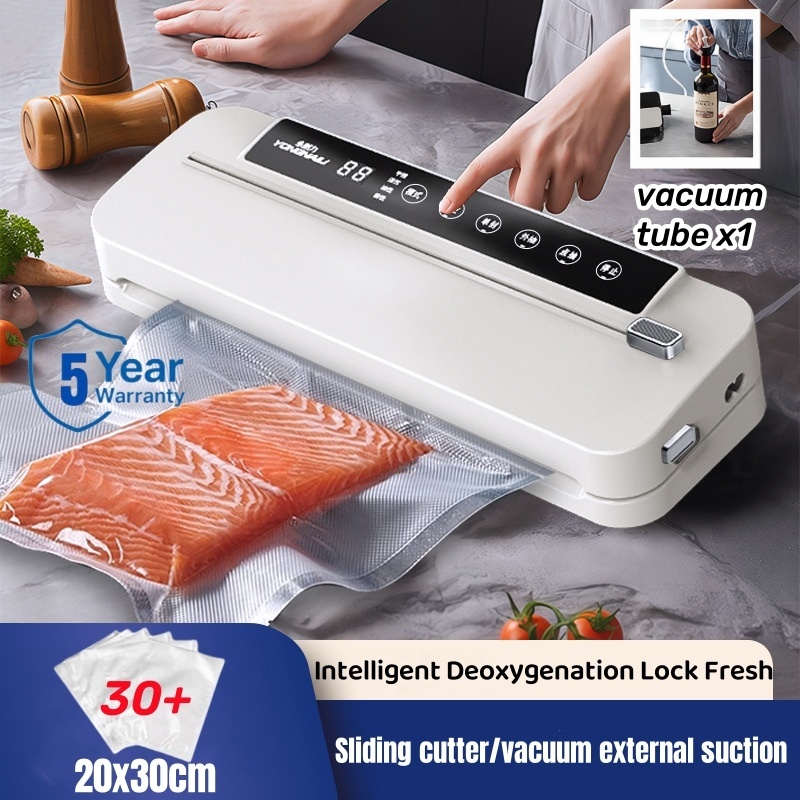 Household portable automatic food vacuum sealing machine, food vacuum packaging machine, dry and ...