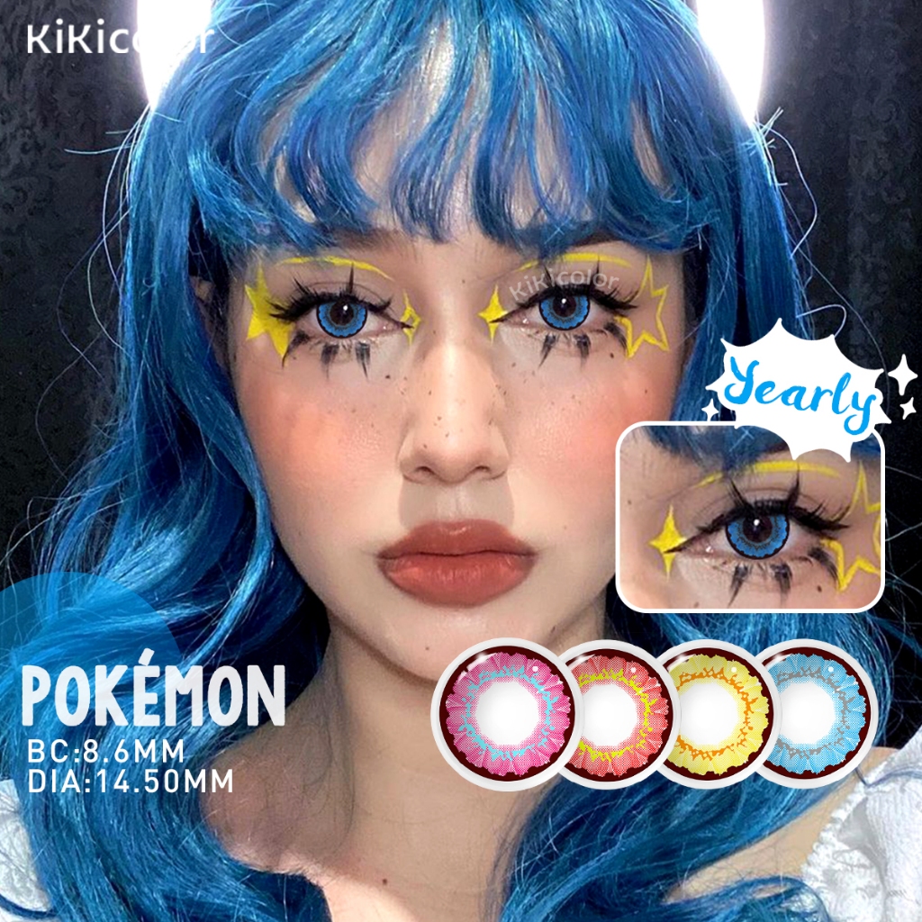 Kikicolor POKÉMON ANIME Series Yearly Color Contacts Lenses 1Pair Party ...