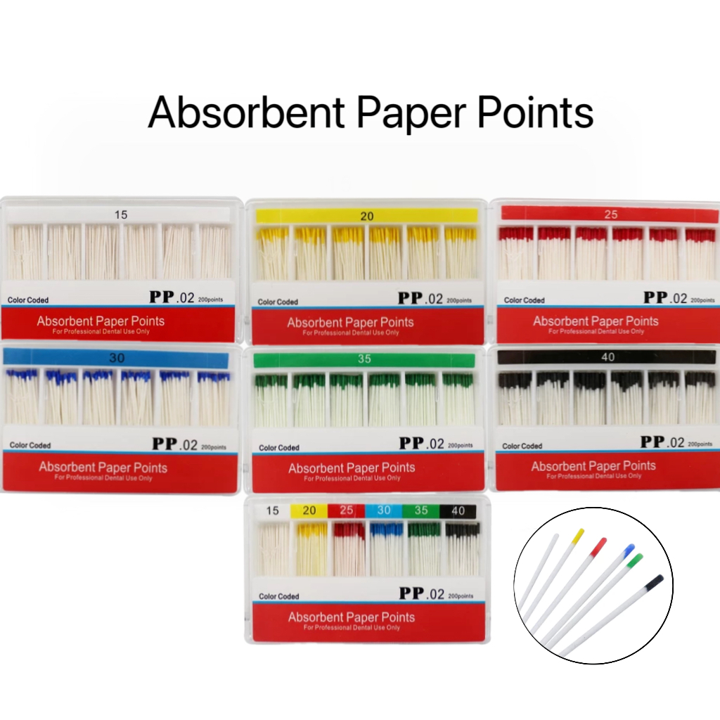 Dental Absorbent Paper Points Root Cancel Endodontics Cotton Fiber Tips ...