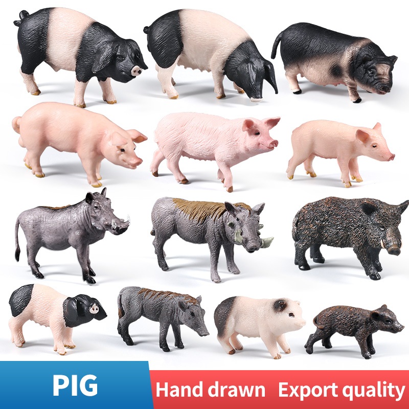 Simulation Pig Model Tabletop Miniatures Farm Animal Educational Toy ...