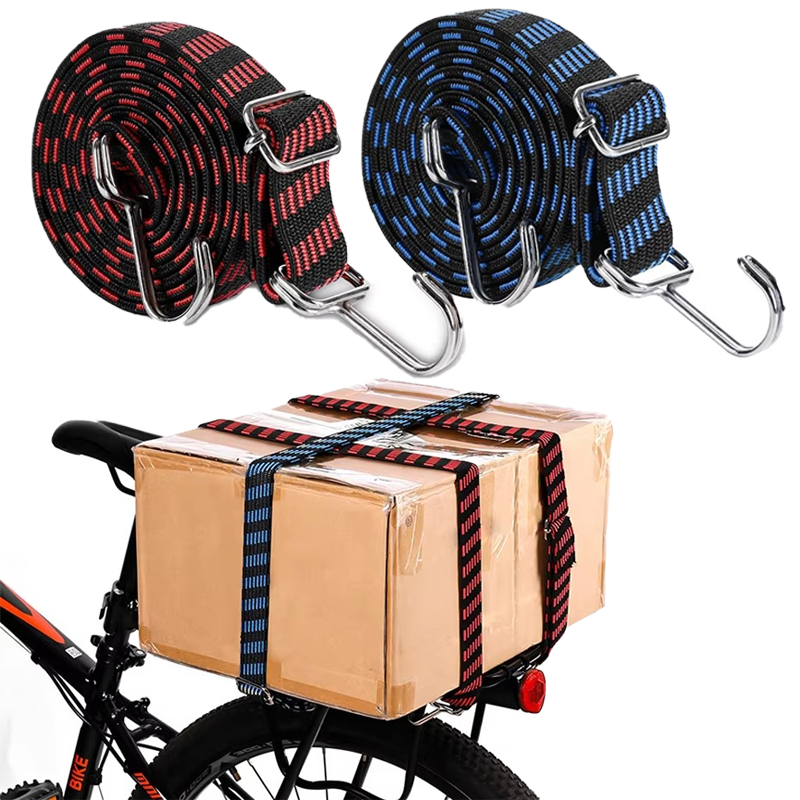 1M/3M Motorcycle Bicycle Elastics Rubber Luggage Rope Cord Hooks ...