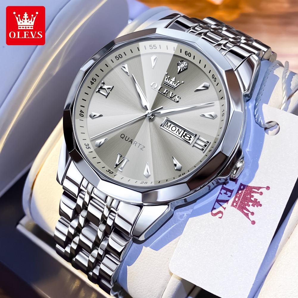 OLEVS Watch For Men Water Proof Original With Box Stainless Steel Strap ...