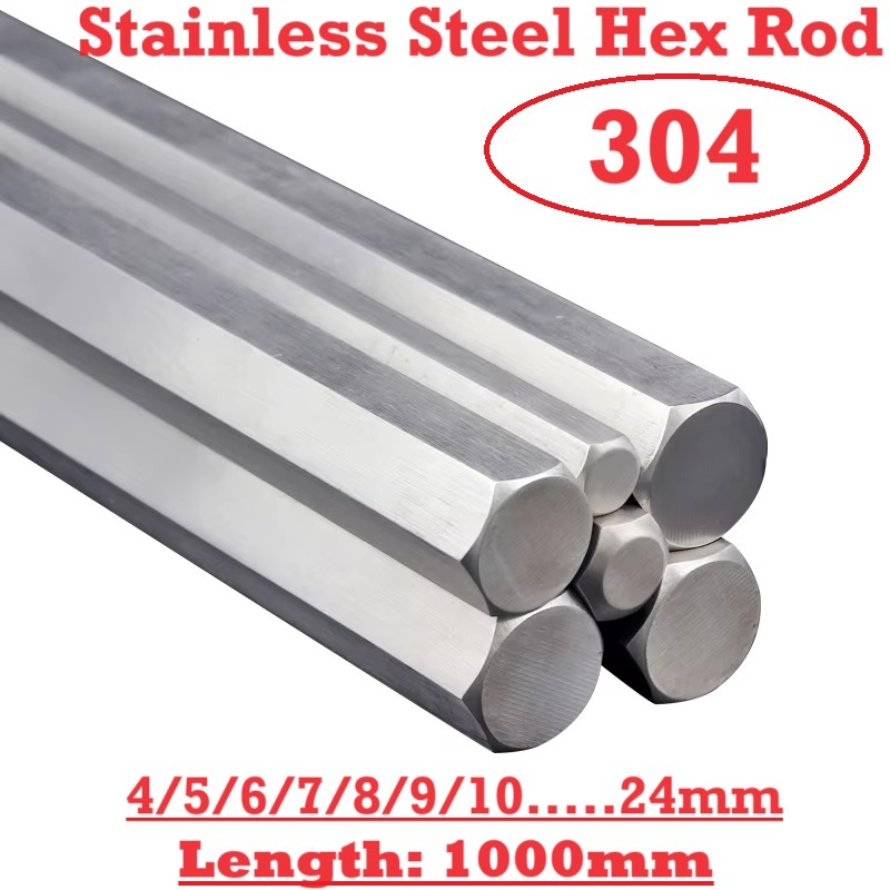 304 Stainless Steel Hex Rod 4mm 5mm 6mm 7mm 8mm 9mm10mm-30mm Linear ...