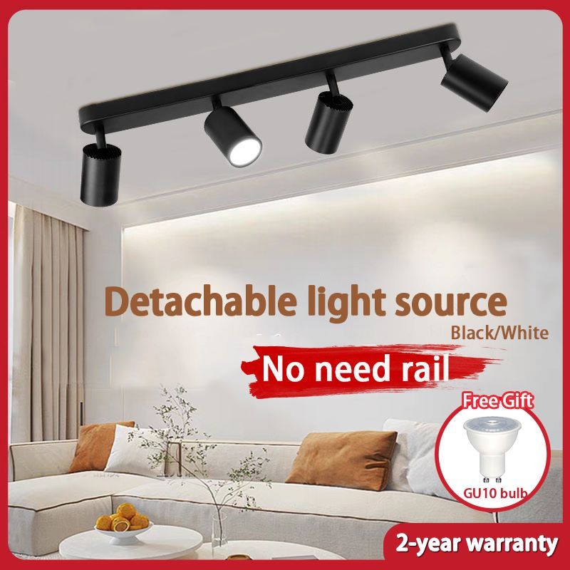 Led Spotlight Aluminum Ceiling Lamp Detachable Bulb Track Light ...