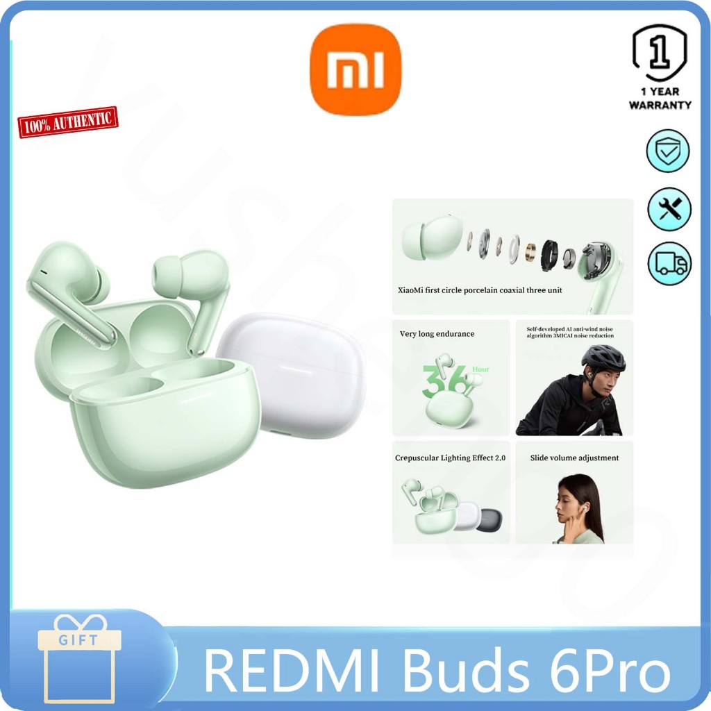 Xiiaomi Redmi Buds 6 Pro True Wireless in-ear noise cancelling ...