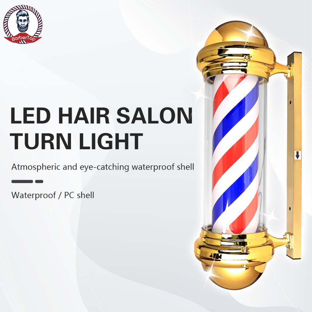 Hair Salon Specific Led Light Golden Outdoor Waterproof Rotating Light ...