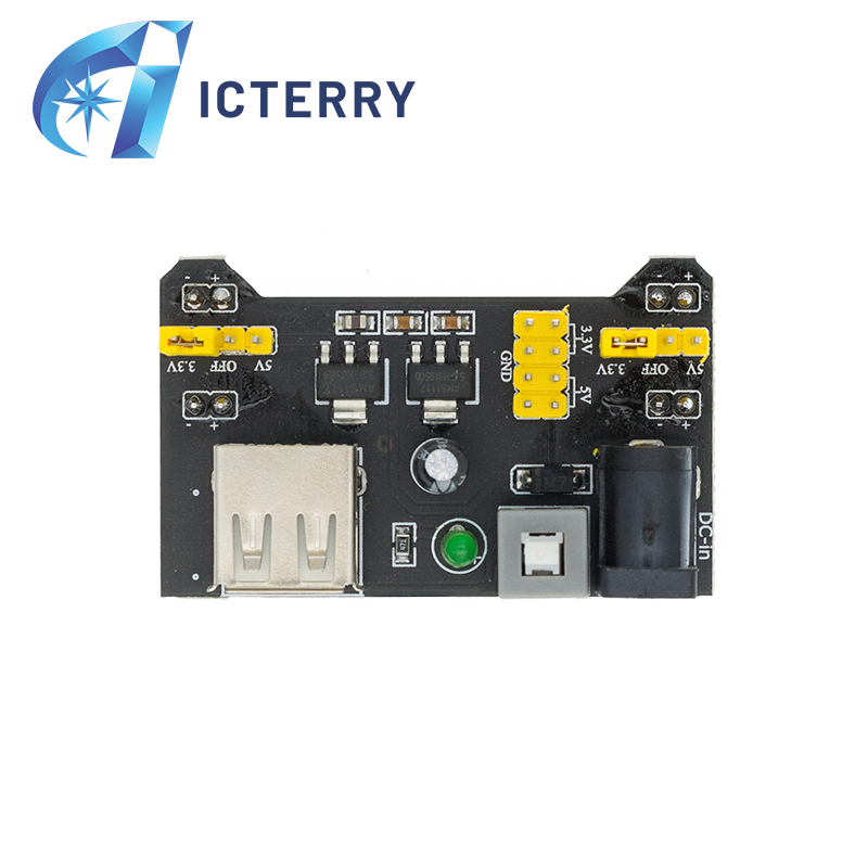 Breadboard Power Supply Module 3.3V 5V MB-102 Solderless Bread Board ...