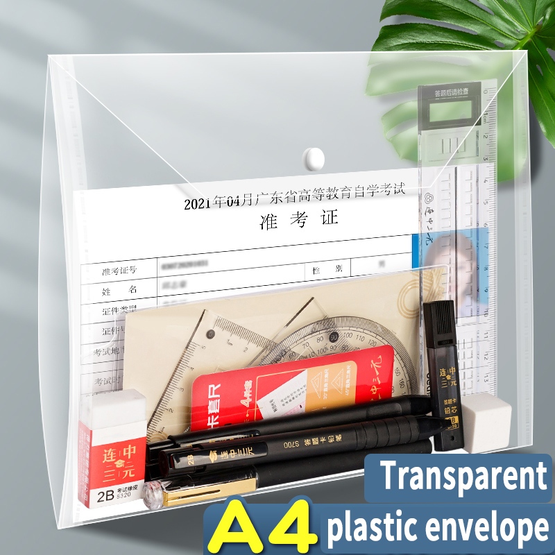 Wholesale A4 Transparent clear folder Bag Plastic Envelope Folder Clear ...