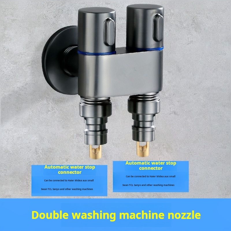 All-copper triangle valve one inlet water 2 valve faucet washing ...