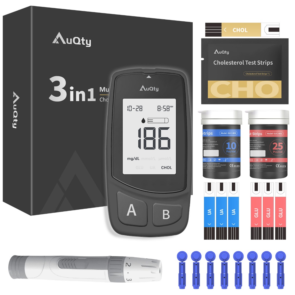 New upgraded 3in1 multi-function cholesterol uric acid blood glucose ...