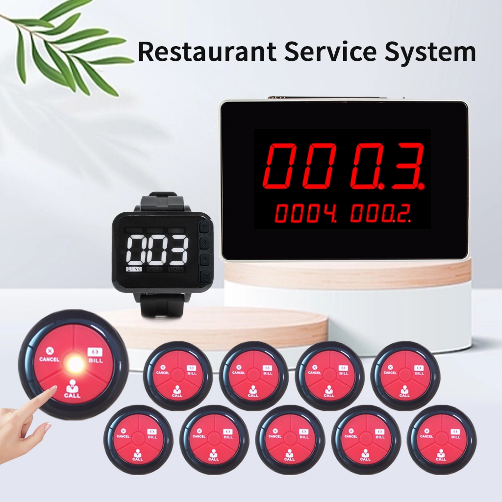 Wireless Table Service Bell Call System Machine Restaurant Pager Table ...